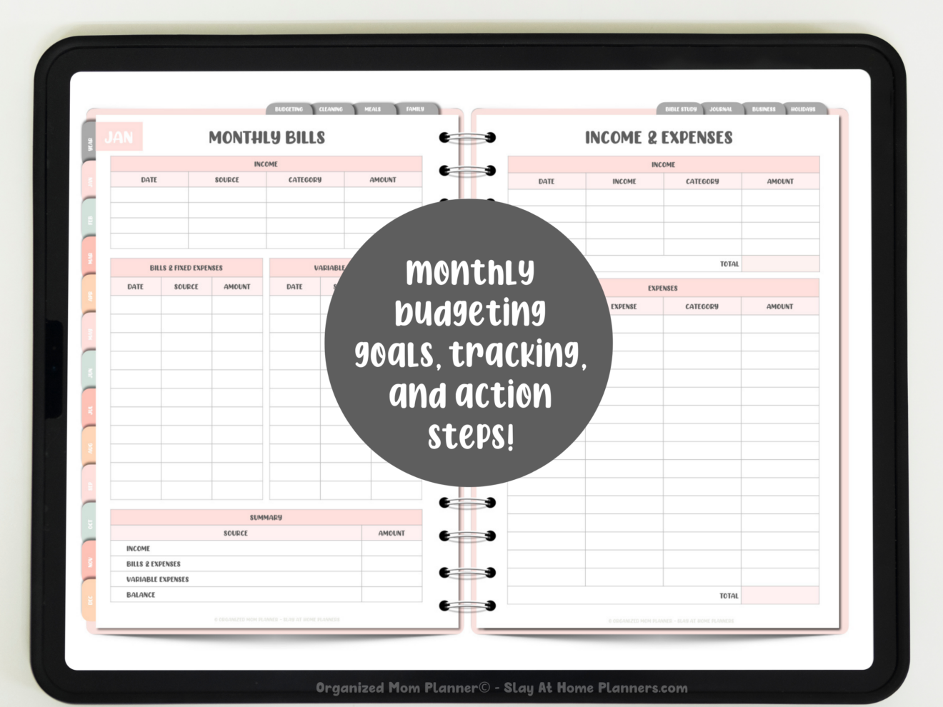 Organized Mom Planner - Digital Planning Bundle (Undated)
