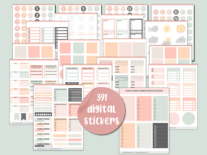 Huge Digital Stickers Bundle - 391+ Stickers and Widgets
