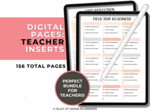 Teacher Inserts - Digital Planner Inserts - Slay At Home Planners