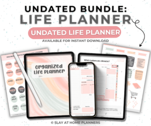 Undated Organized Life Planner Bundle