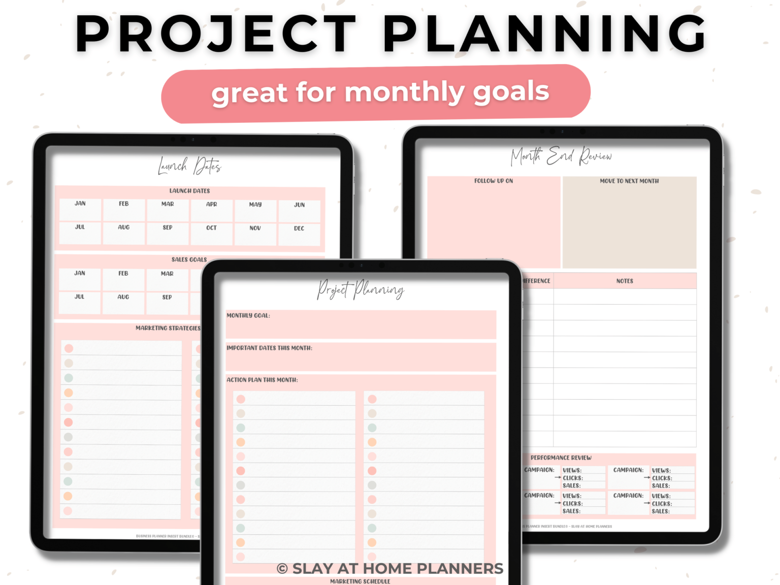 Business Digital Planning Inserts - Slay At Home Planners
