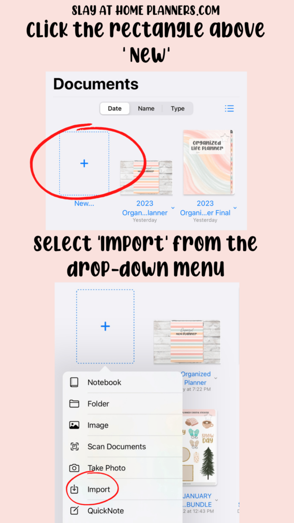 How To Import A Digital Planner Into GoodNotes